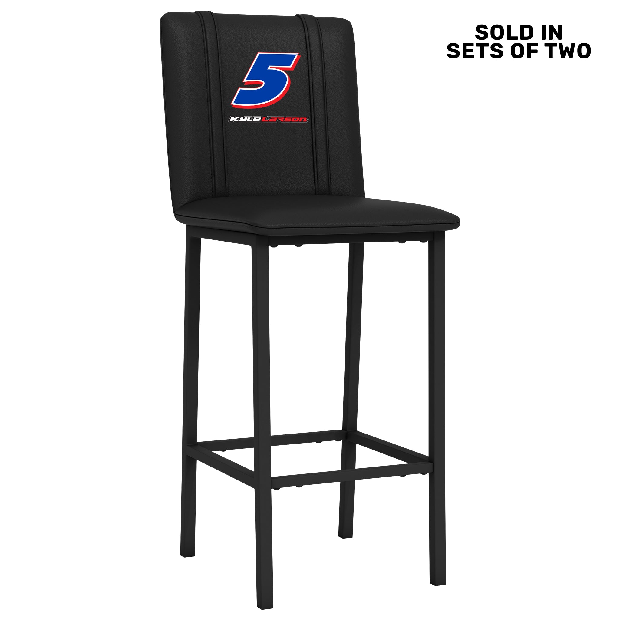 Bar Stool 500 with Kyle Larson #5 Name Rail Logo Set of 2 – Zipchair