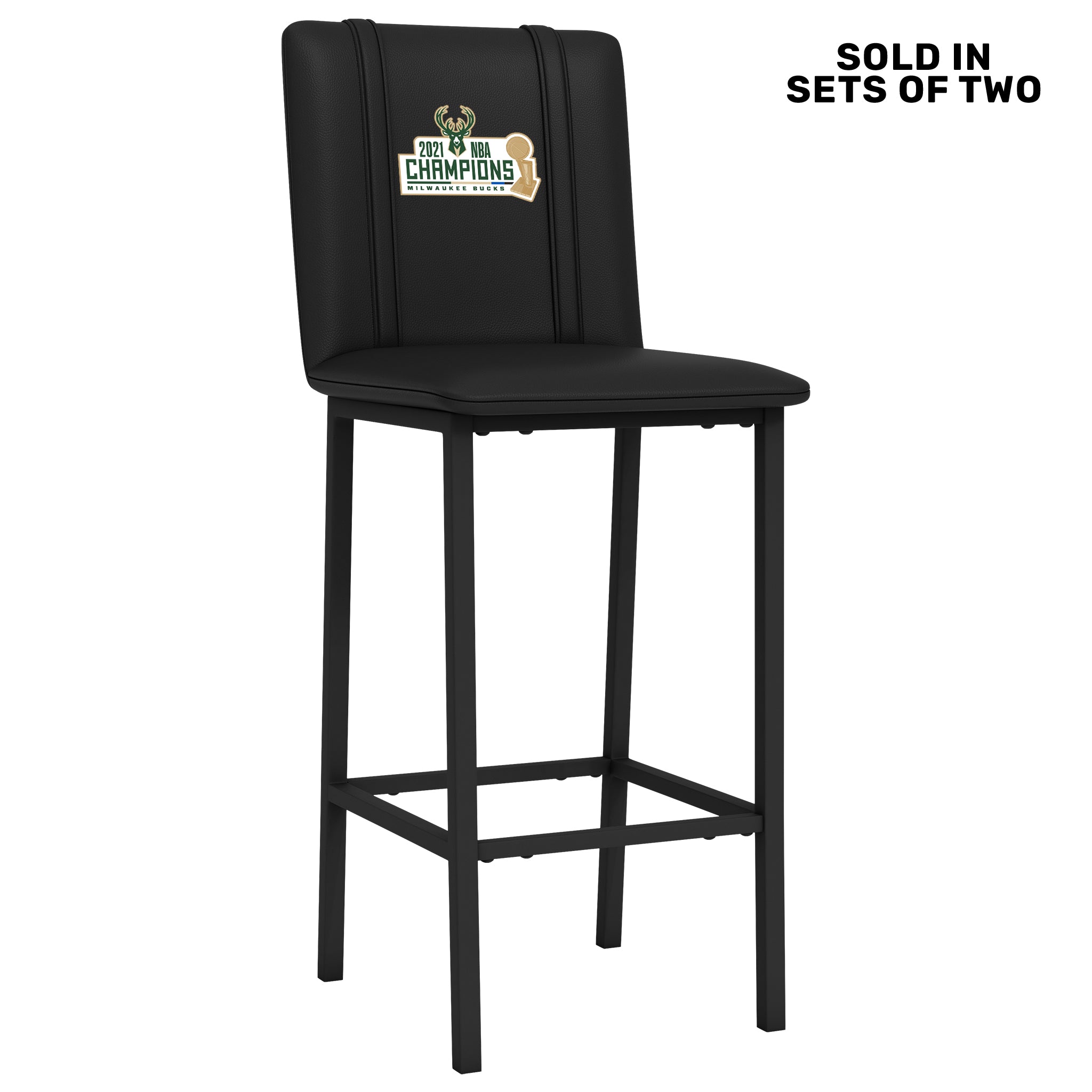 Bar Stool 500 with Milwaukee Bucks 2021 Champions Logo Set of 2 – Zipchair