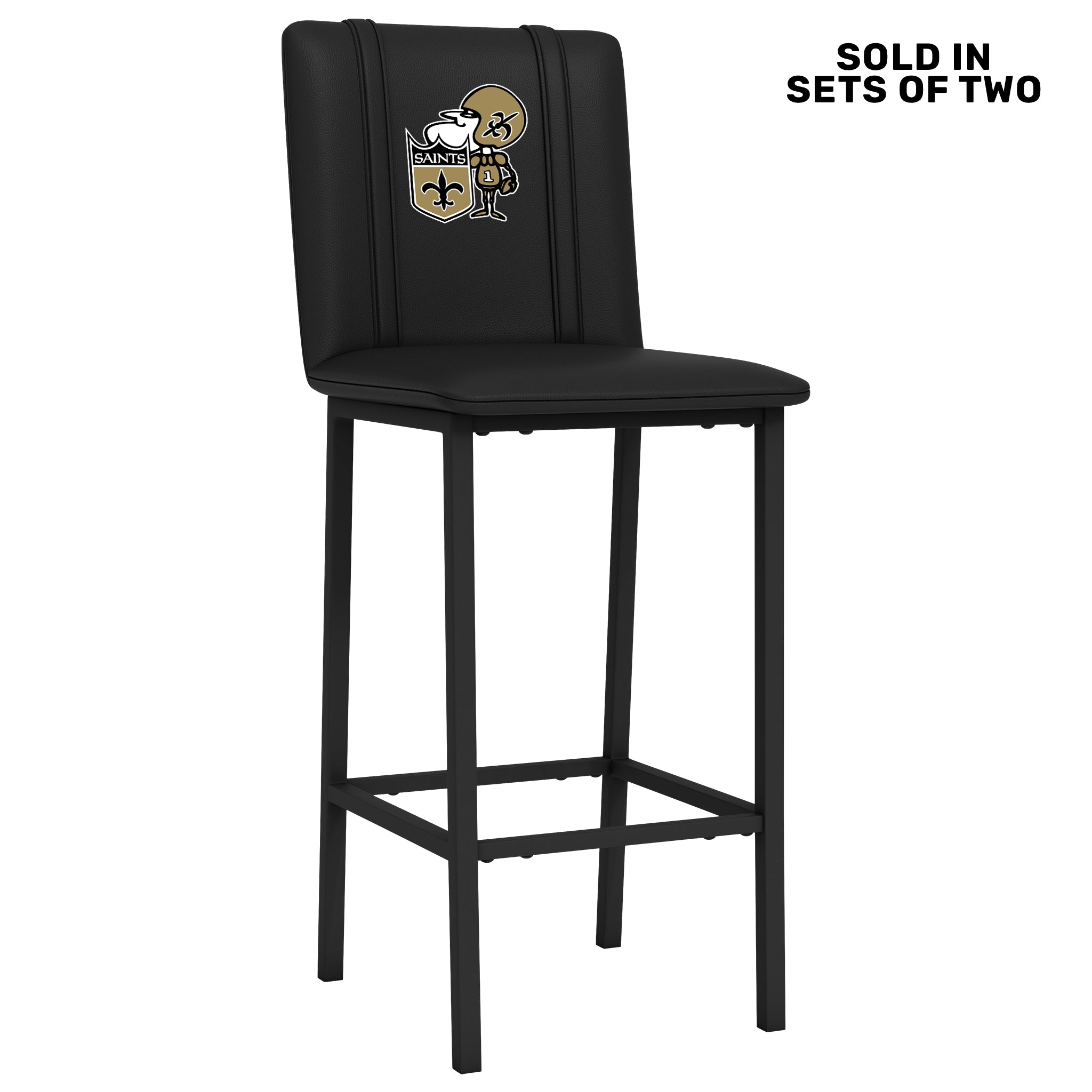 Bar Stool 500 with New Orleans Saints Classic Logo Set of 2 – Zipchair