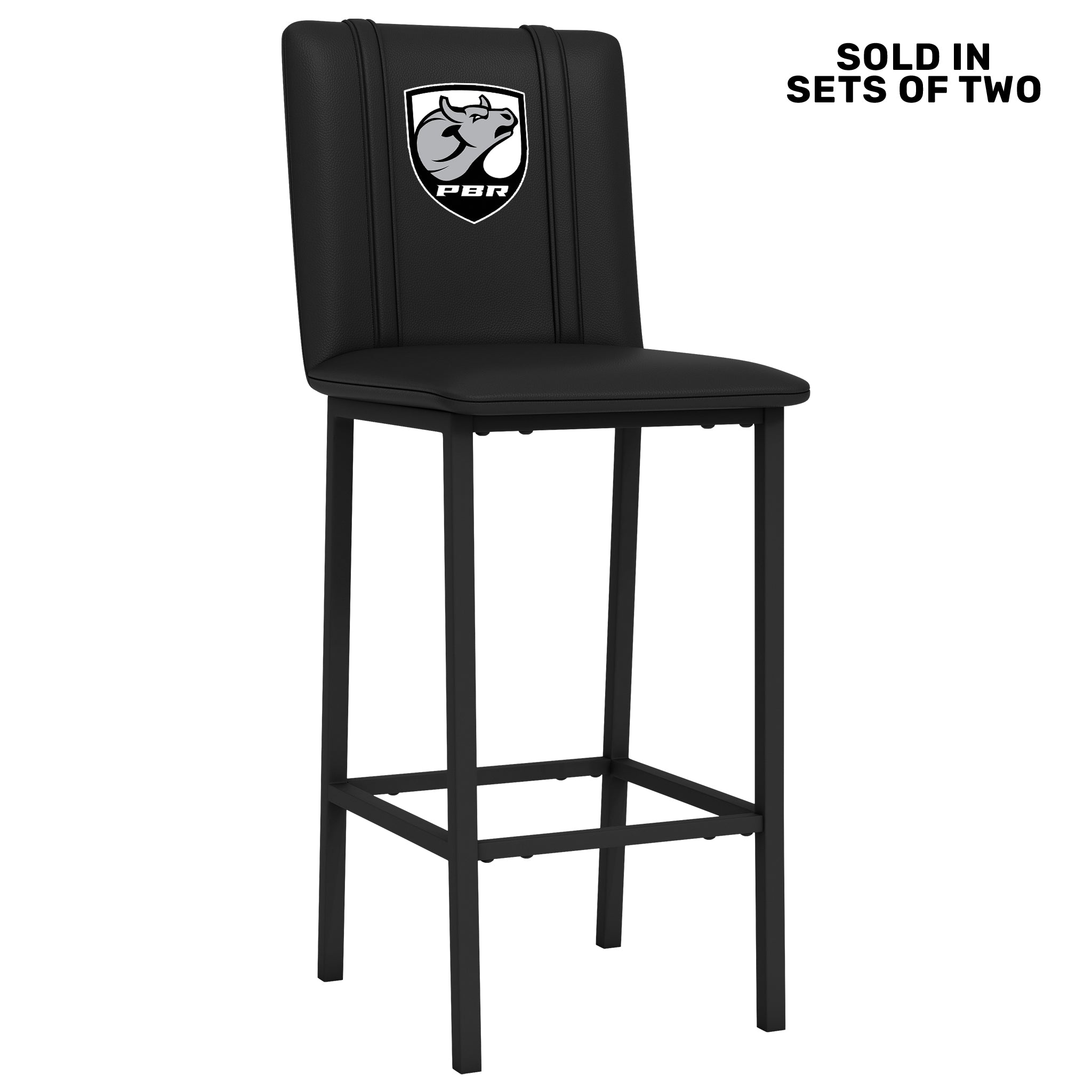 Bar Stool 500 with Professional Bull Riders Bull Head Shield Logo Set ...