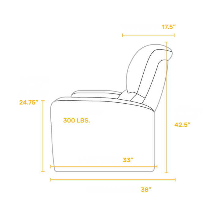 Stealth Power Plus Recliner with Notre Dame Wordmark Logo – Zipchair