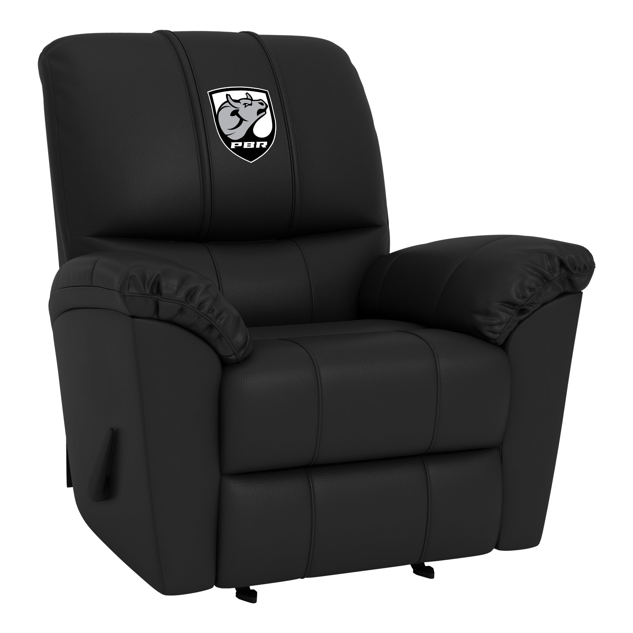 Freedom Rocker Recliner with Professional Bull Riders Bull Head Shield ...