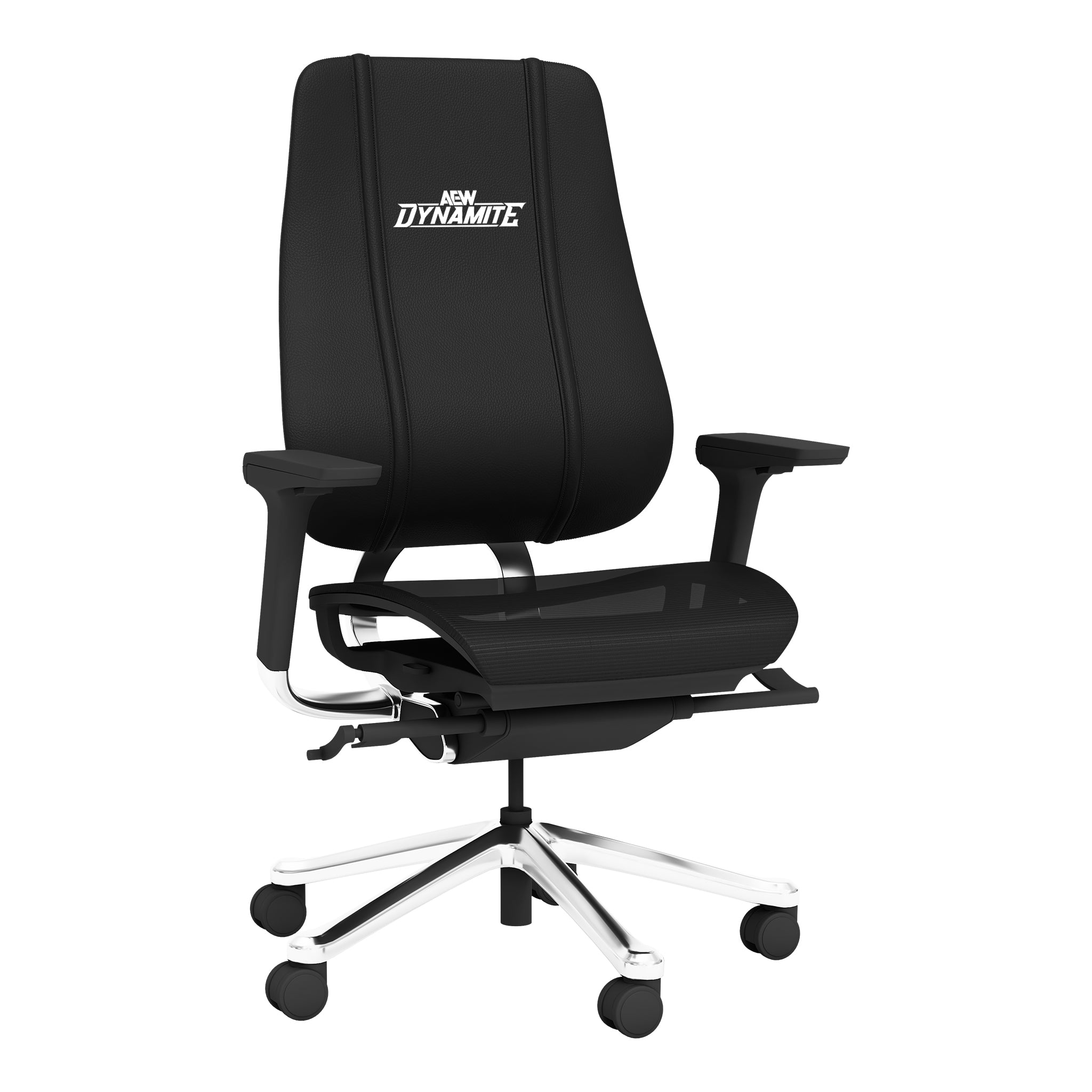 PhantomX Mesh Gaming Chair with All Elite Wrestling Dynamite White Log ...