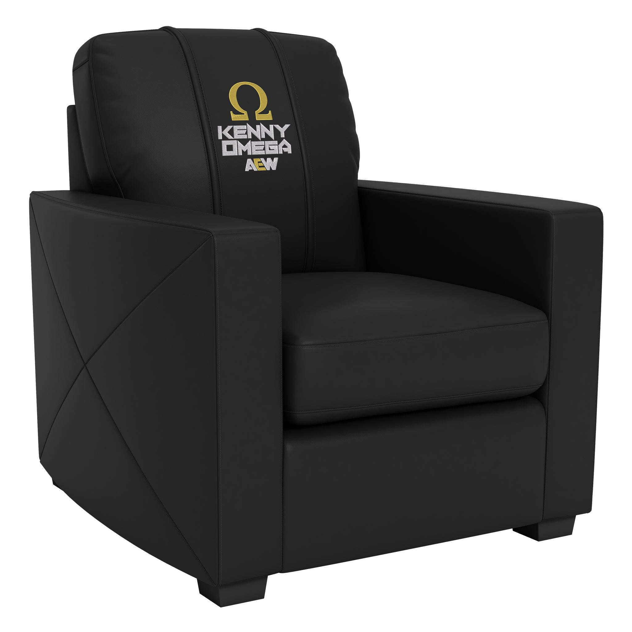 Silver Club Chair with AEW Kenny Omega Logo – Zipchair