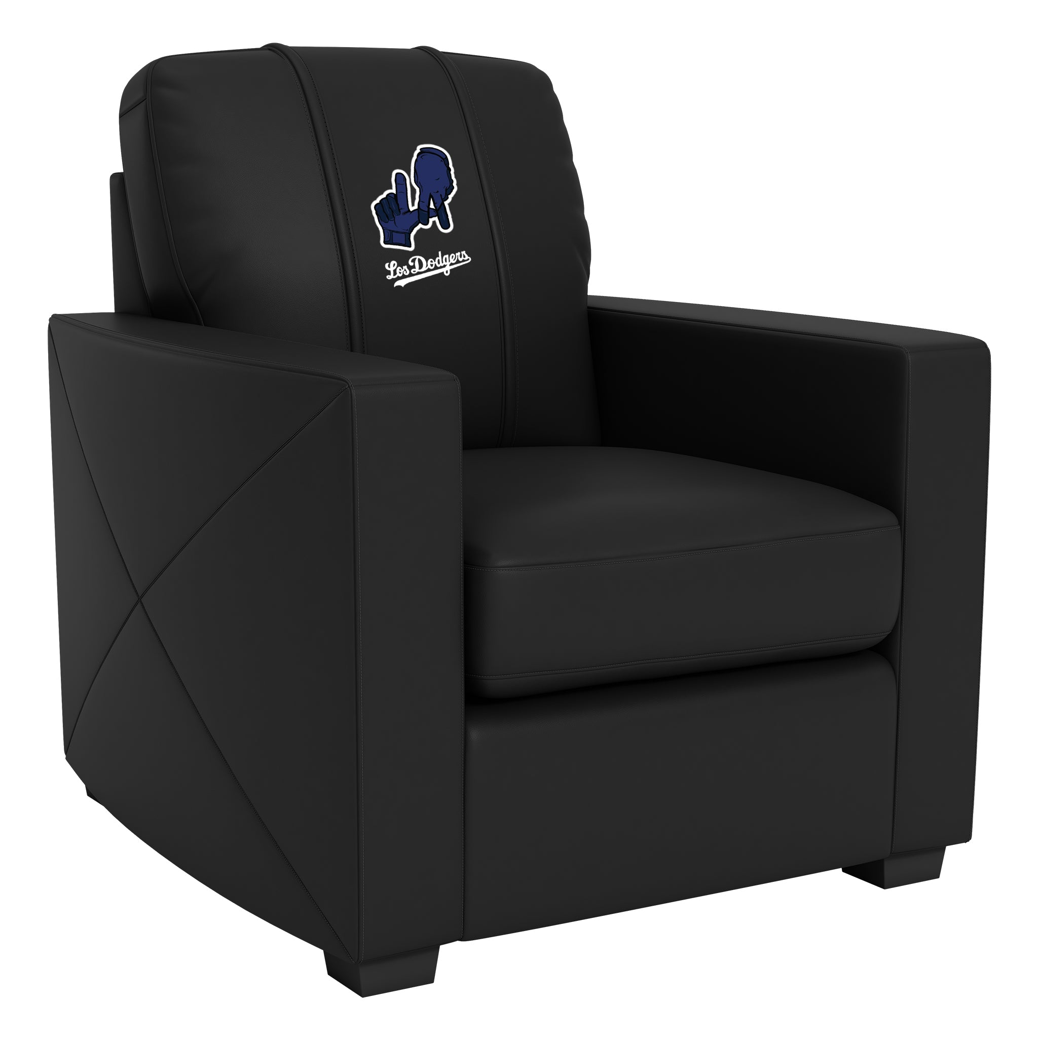 Silver Club Chair with Los Angeles Dodgers City Connect Primary Logo ...