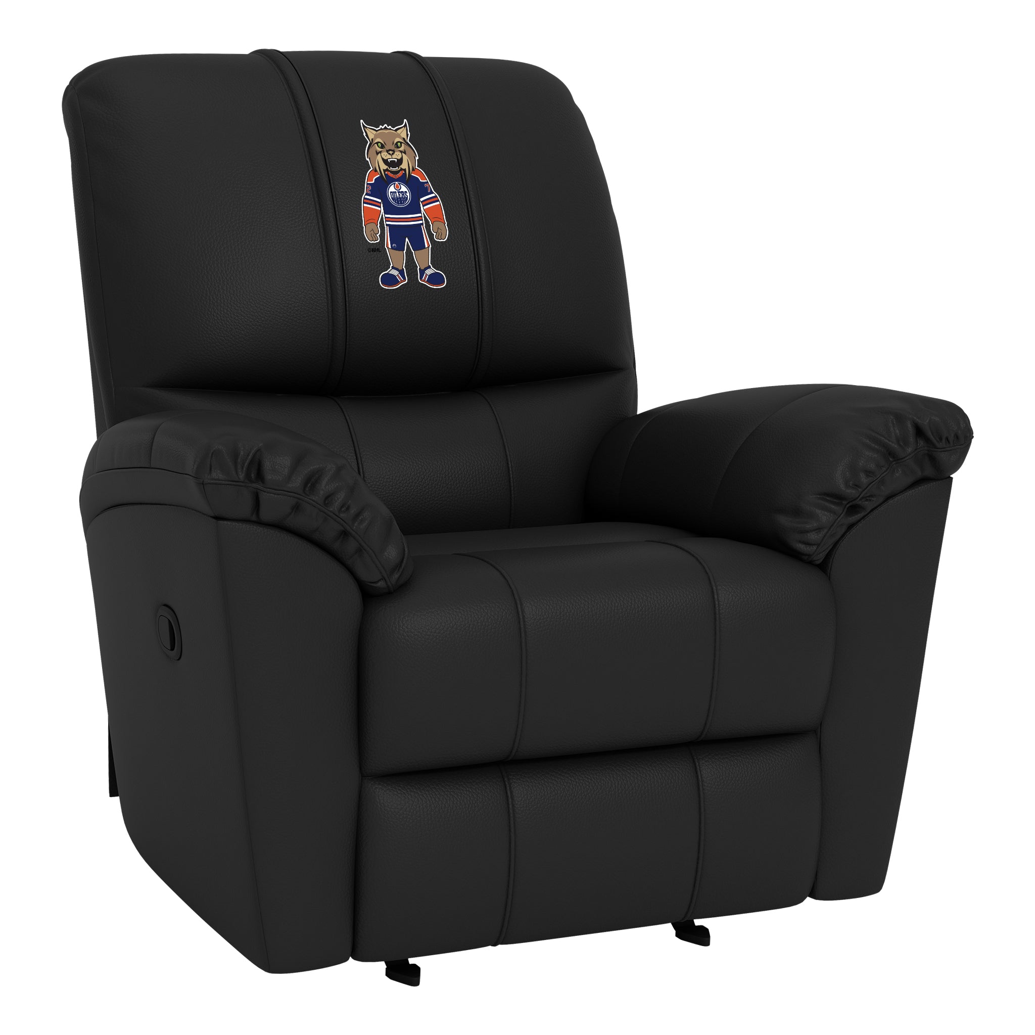 Rocker Recliner with Edmonton Oilers Hunter Mascot Logo – Zipchair