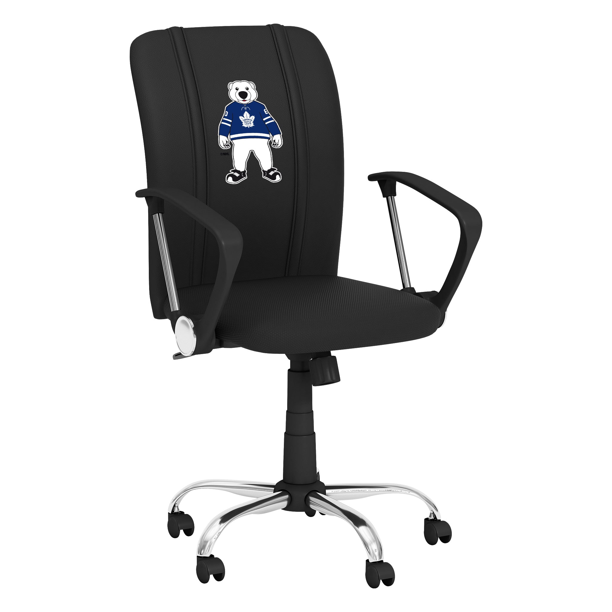 Curve Task Chair with Toronto Maple Leafs Carlton Mascot Logo – Zipchair