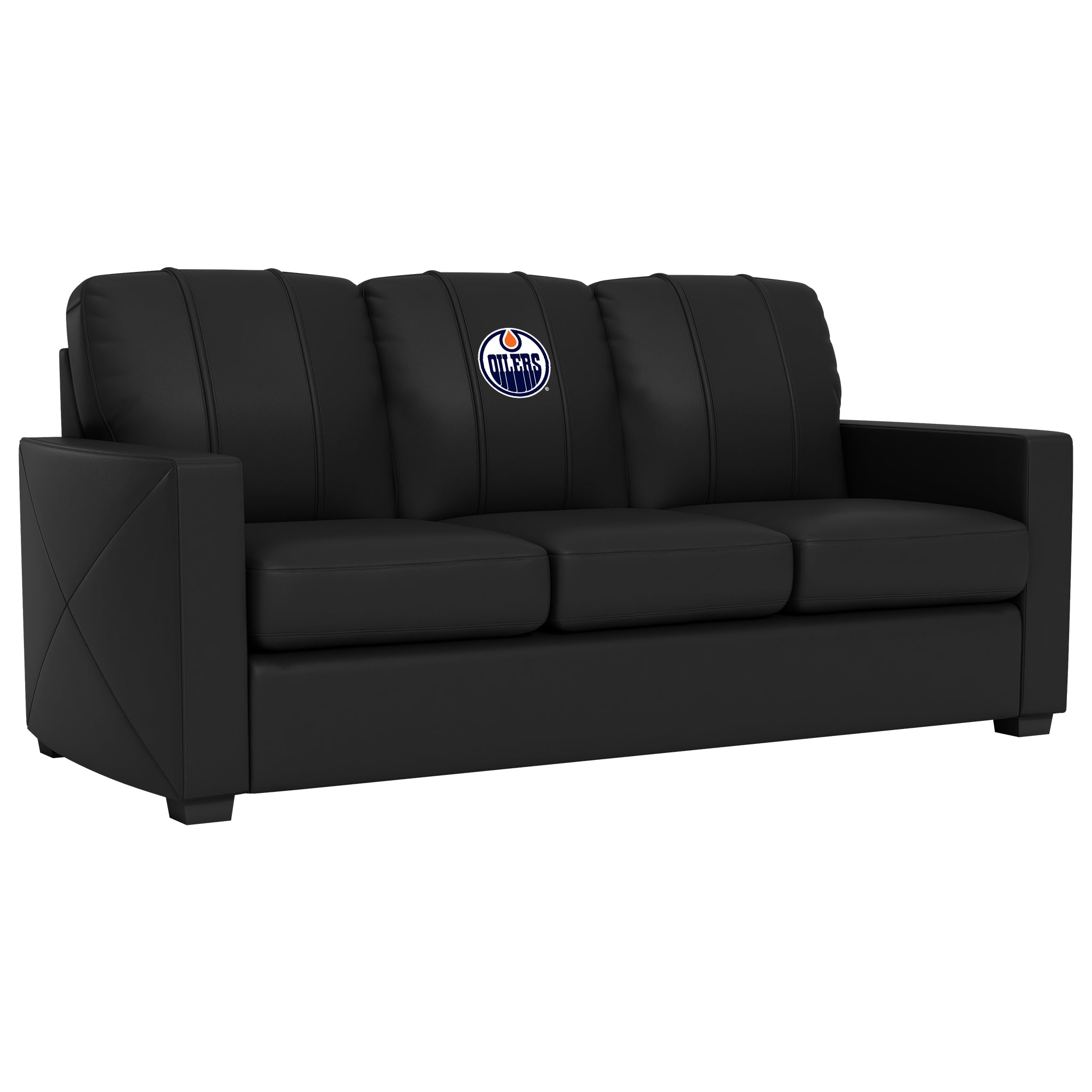 Silver Sofa with Edmonton Oilers Logo – Zipchair