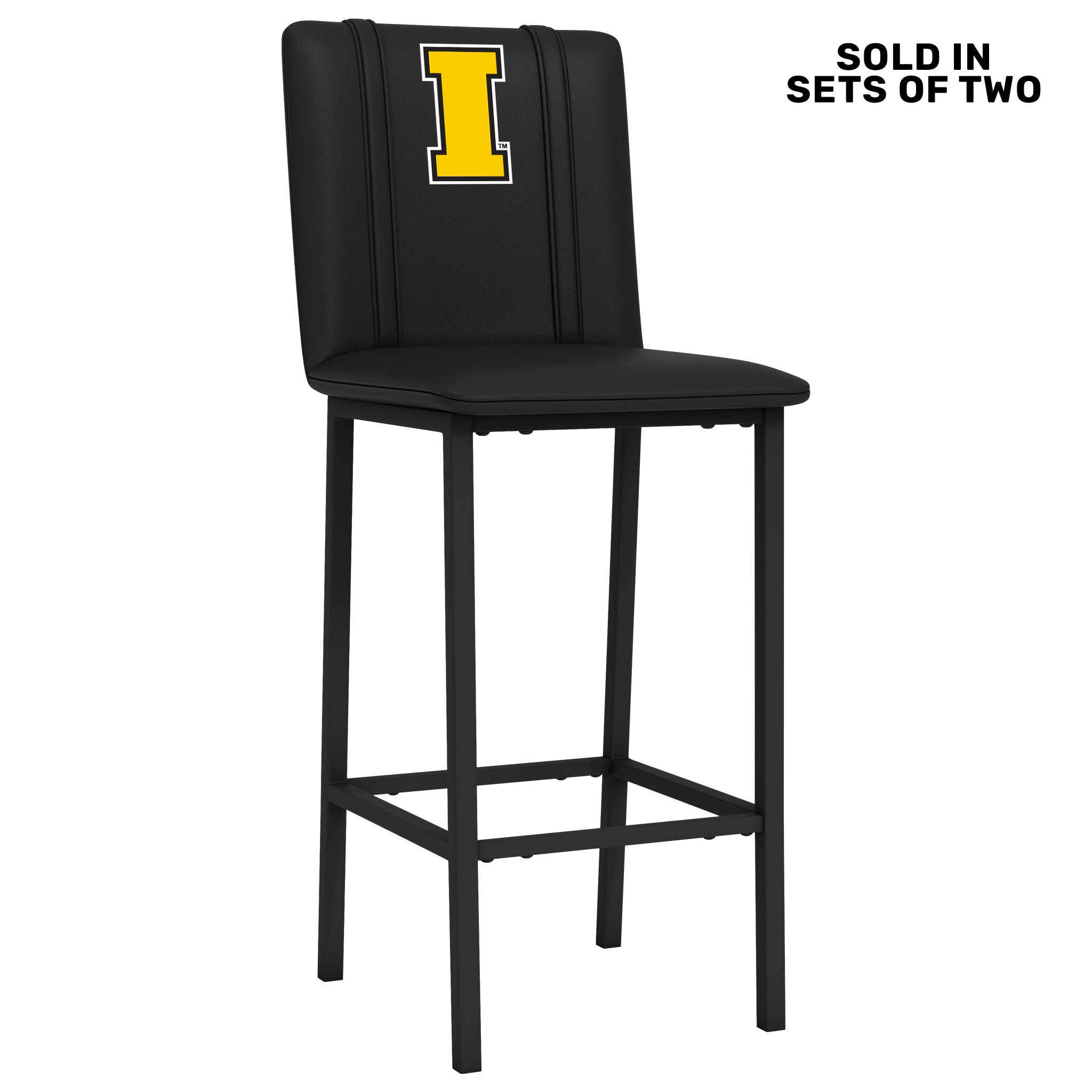 Bar Stool 500 with Iowa Hawkeyes Block I Logo Set of 2 – Zipchair