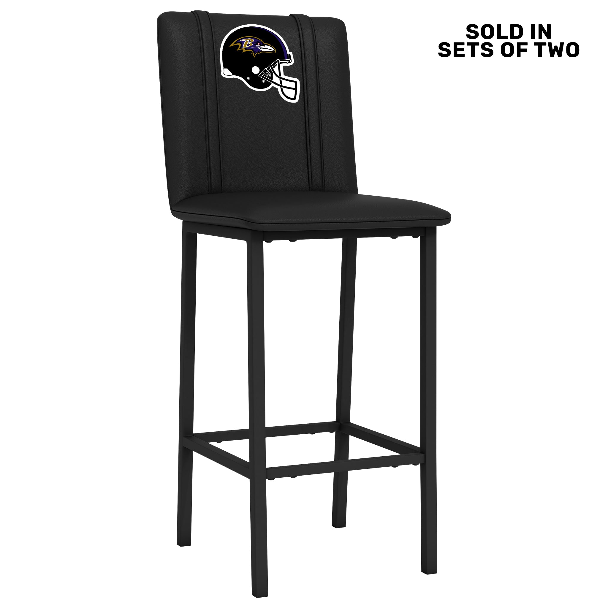 Bar Stool 500 with Baltimore Ravens Helmet Logo Set of 2 – Zipchair
