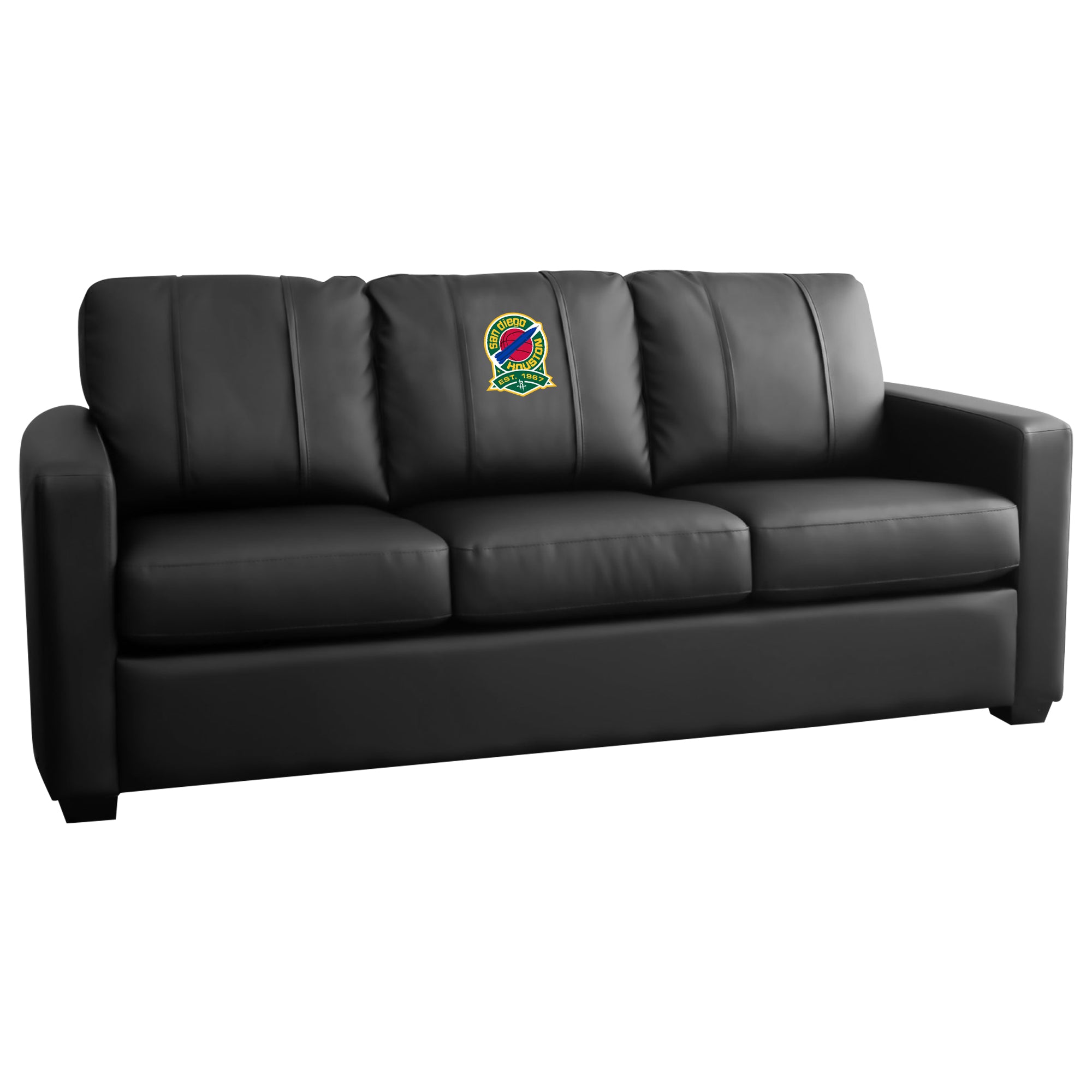 Silver Sofa with Houston Rockets Team Commemorative Logo – Zipchair