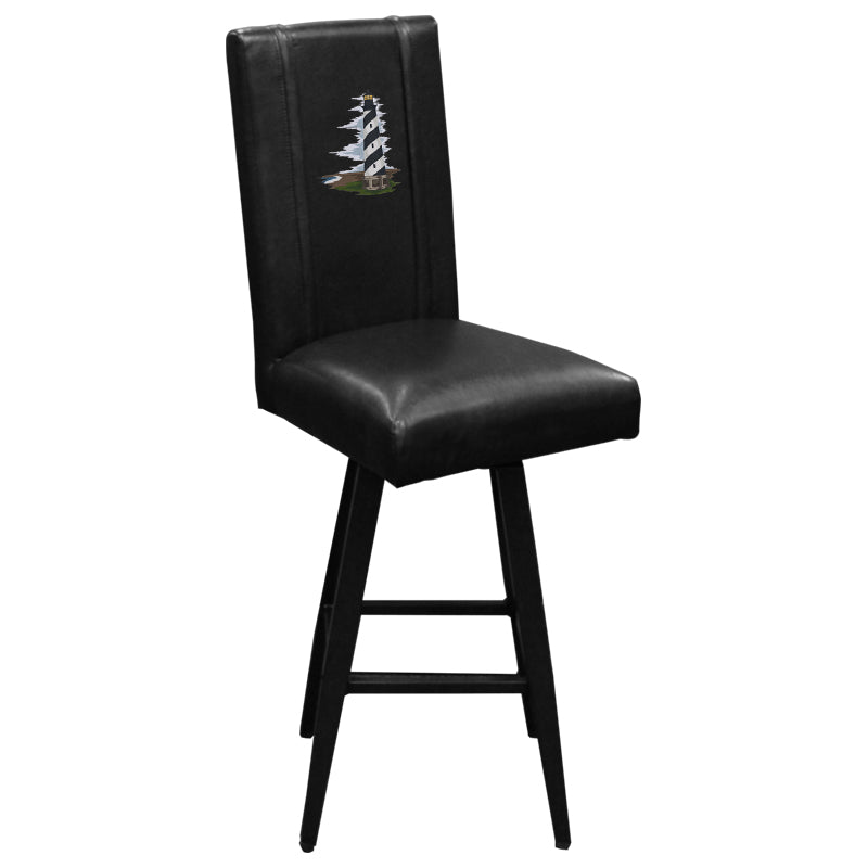Swivel Bar Stool 2000 with Lighthouse Black & White Logo Panel – Zipchair